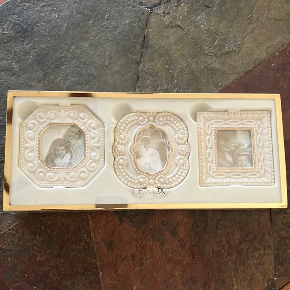 Lenox | Accents | Lenox Gold And Cream Photo Frame Set Of 3 Small ...